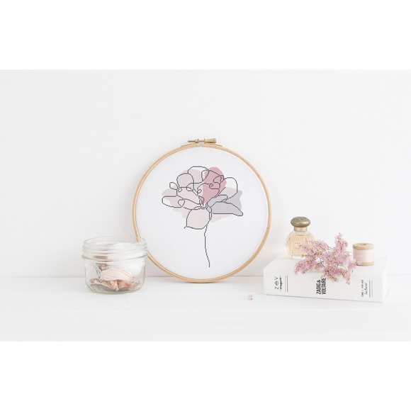 simple wave studio | Art | Pink Daisy Flower Boho Abstract Watercolor ...
